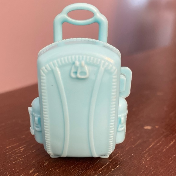 Barbie | Toys | Barbie Doll Travel Luggage Rolling Suitcase Blue ...